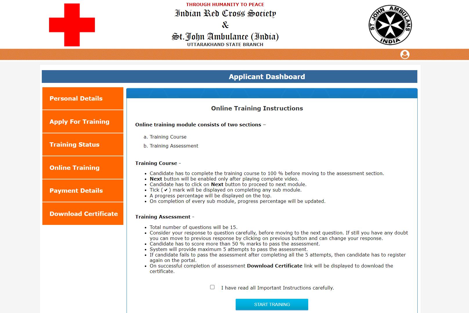 genreal instruction Page